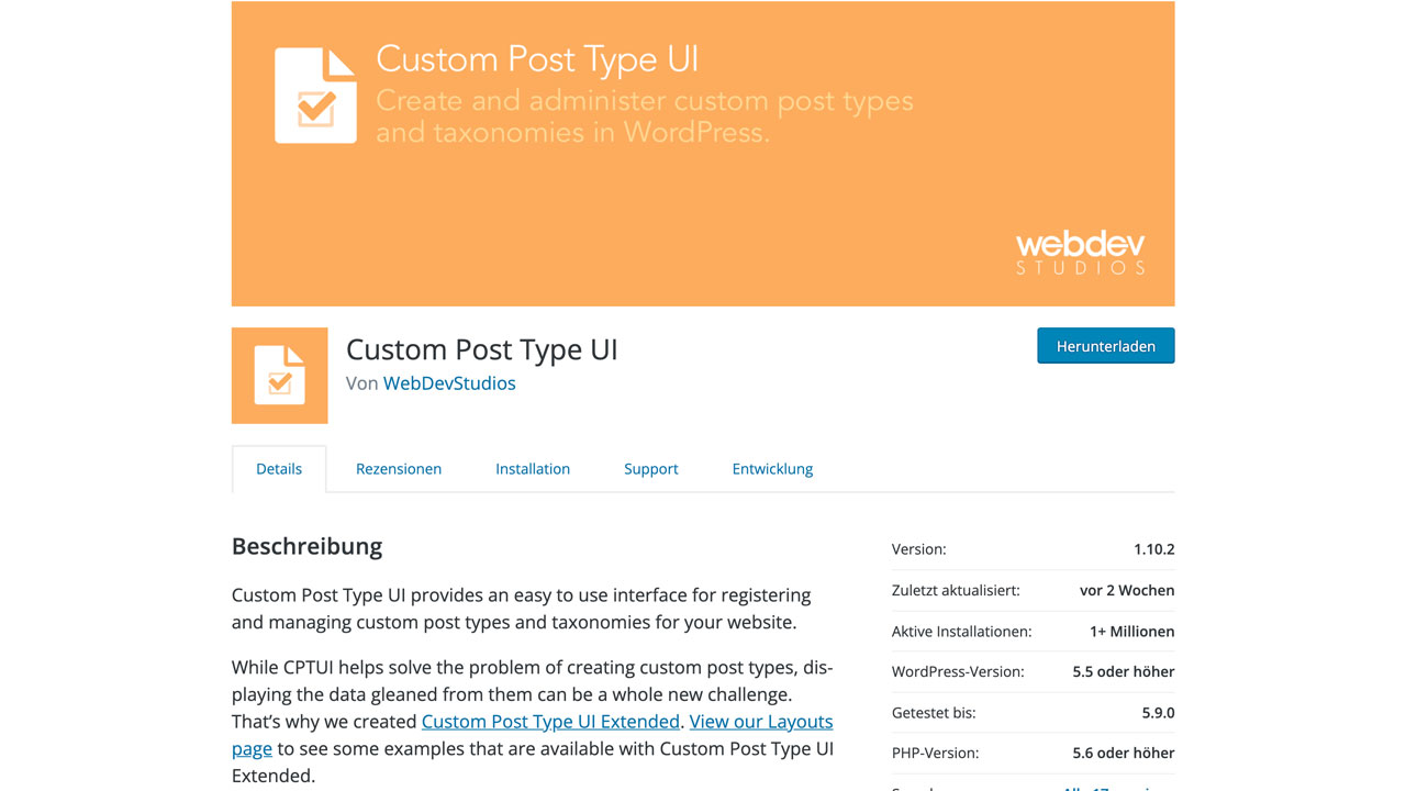 Custom Post Type UI - businessview